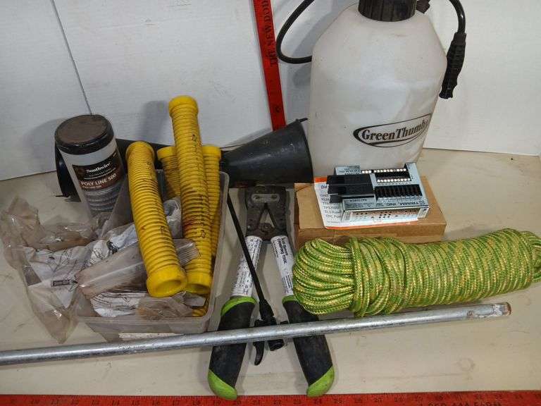 Crimping Tool, Rope, Poly Line, Sprayer & Other Items - Sherwood Auctions
