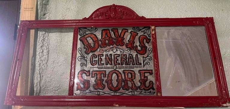 “Davis General Store” Shabby Chic Wood Painted Glass 46”x24” Sign ...