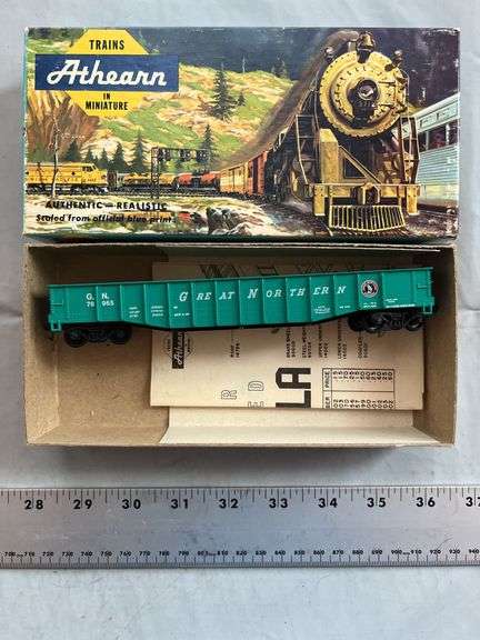 ATHEARN HO 1643 GREAT NORTHERN #78965 GONDOLA GREEN - Sherwood Auctions