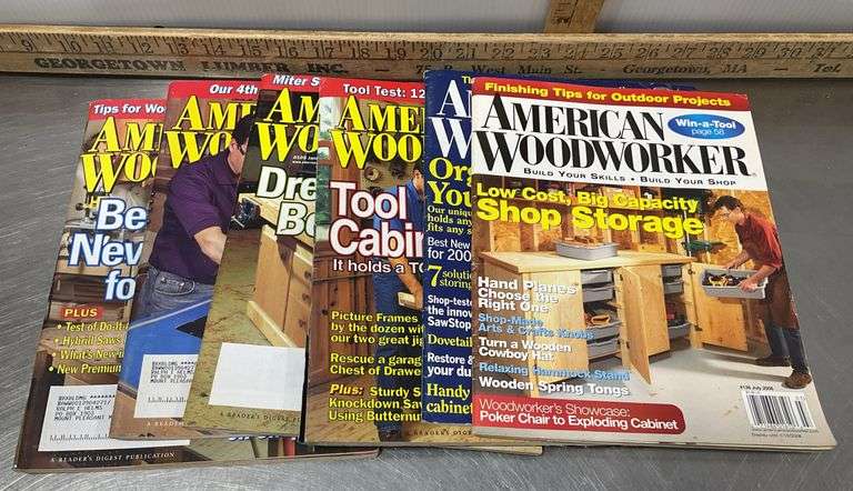 Magazine Box with Woodworking Magazines - Sherwood Auctions