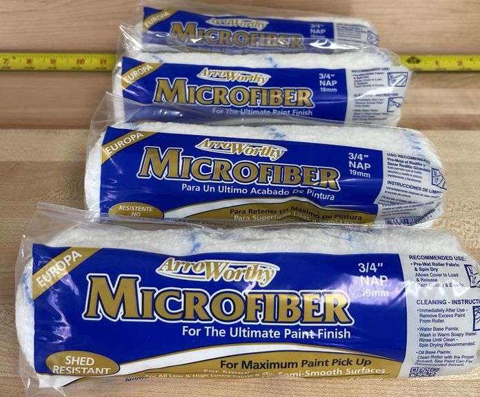 Arroworthy Microfiber 3/4” Nap Roller Covers (New) - Sherwood Auctions