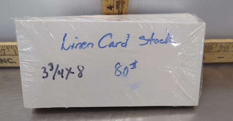 Linen Card Stock #80 - Sherwood Auctions
