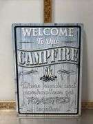Metal Campfire Sign - Sherwood Auctions