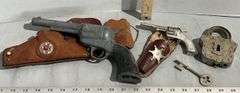 Hubley Padlock Cap Gun w/ Key, 45 Smoker Cap Gun, Kilgore ‘Pal’ Cap Gun ...