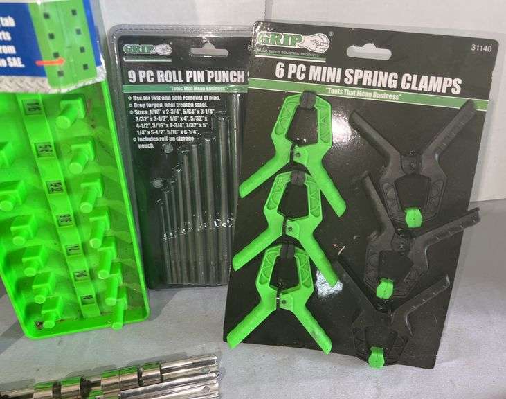 Tekton Socket Holders, GRIP 17 PC Star Power Bit Set, Brass Hammer ...