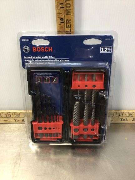 Bosch Screw Extractor & Drill Set - Sherwood Auctions