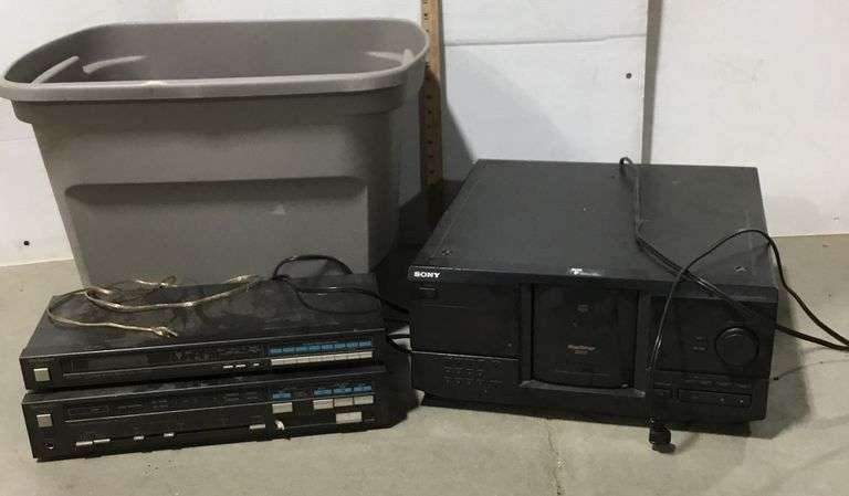 Sony Mega Storage Stereo and Technics Radio System - Sherwood Auctions