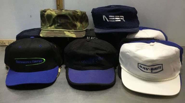Various Logo Hats Johnson Controls, Medler Electric, Consumers Energy ...