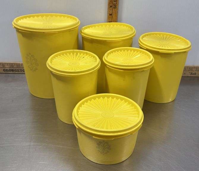 Yellow Tupperware Containers - Sherwood Auctions