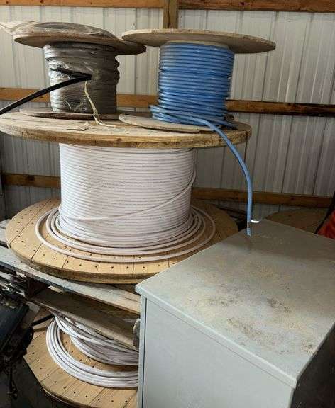 Spools of Electrical Wire, Covers & Box - Sherwood Auctions