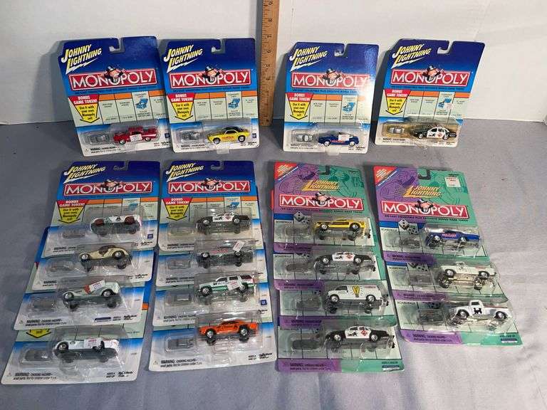 Johnny Lightning Monopoly Die-Cast Collectable Cars & Game Tokens - Sherwood Auctions