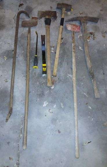 Pick Axe, Four Foot Crow Bar, Broad Axe and More - Sherwood Auctions