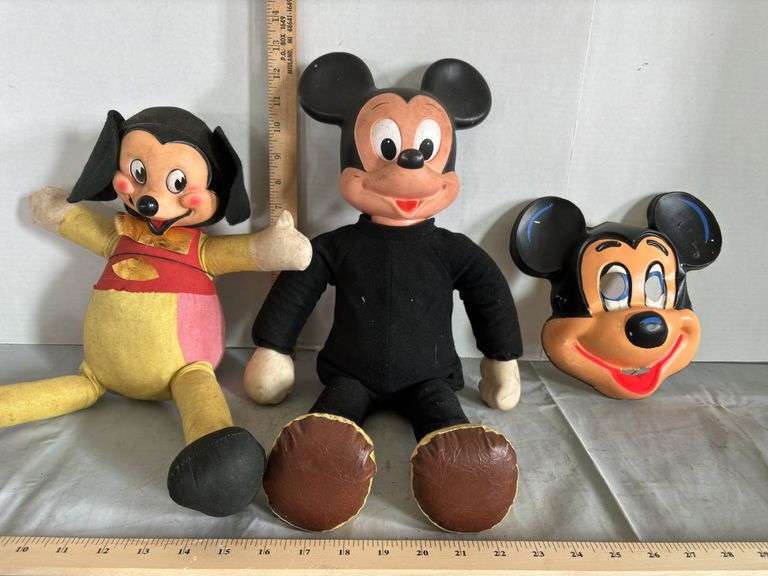 1975 Disney Mickey Mouse 18”"Marching Doll Hasbro, 1960s Ben Cooper ...