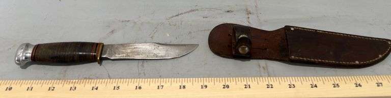 Marbles Expert Hunting Knife 5” Blade With Case - Sherwood Auctions