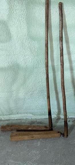 Two Grain Flail Antique Threshing Farm Tool - Sherwood Auctions