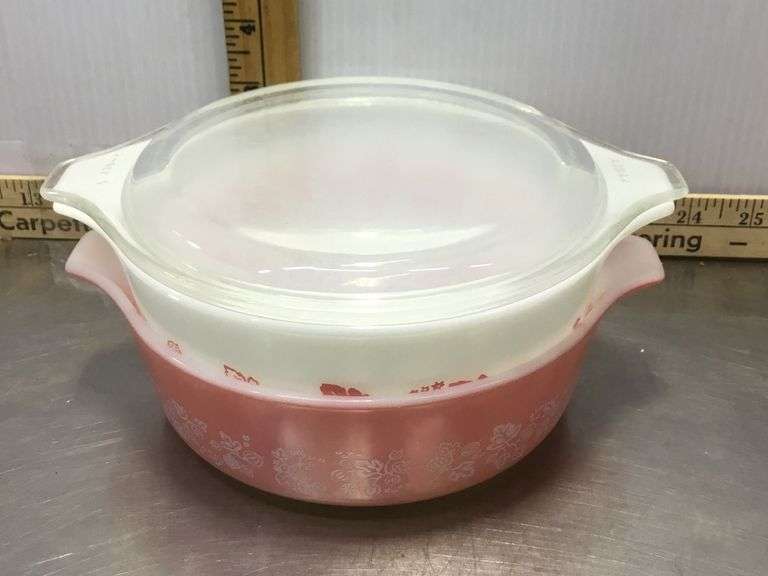 Vintage Pyrex 1.5 Pint Gooseberry Casserole Dish With lid & Pyrex 471 1 ...