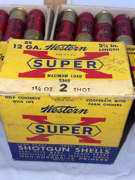 116 rounds Western 12 Gauge SuperX Shotgun Shells - Sherwood Auctions