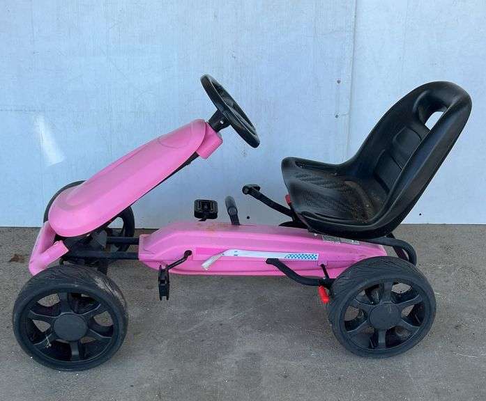 Pink Go Kart Kids Ride On Car Pedal Bike - Sherwood Auctions