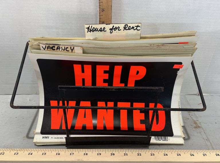 Collection Of Help Wanted, House For Tent, No Smoking & Other Signs ...
