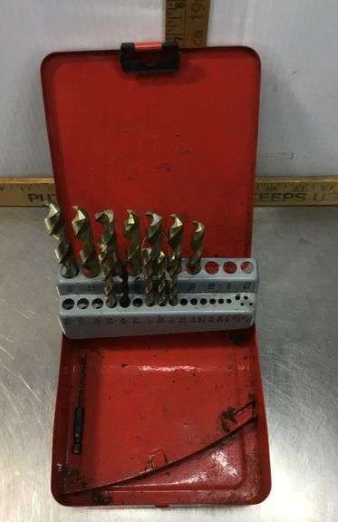 Metal Case With Drill Bits - Sherwood Auctions