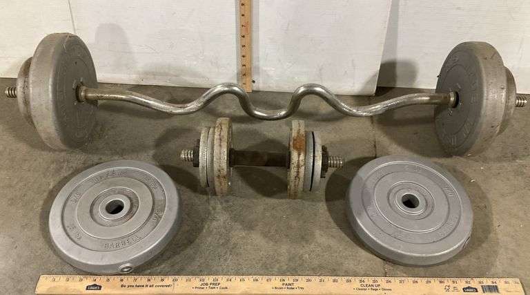Barbell With Weights - Sherwood Auctions