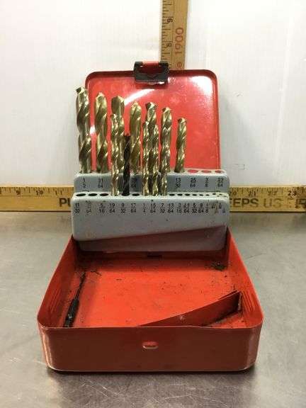 Metal Case With Drill Bits - Sherwood Auctions
