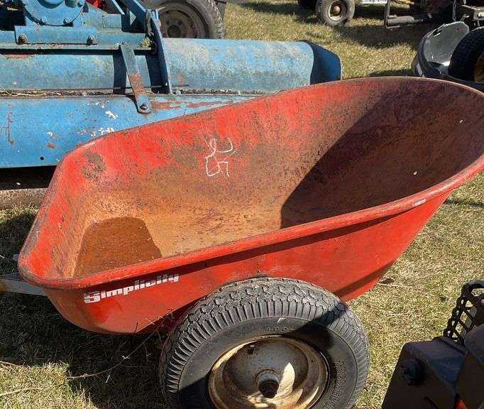 Simplicity Metal Tub Yard Cart - Sherwood Auctions