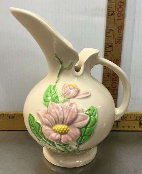Hull Magnolia (glossy) Pottery Pitcher - Sherwood Auctions