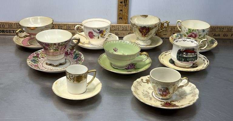 Assorted Tea Cups and Plates - Sherwood Auctions