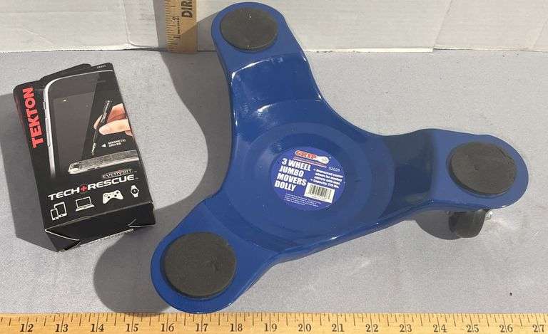 GRIP Three Wheel Jumbo Movers Dolly & Tekton Tech Rescue Magnetic ...