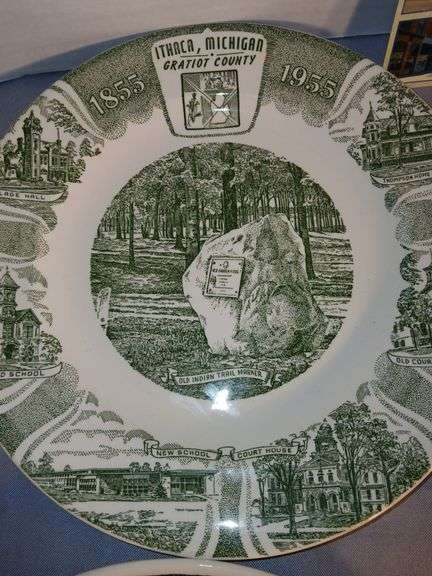 Ithaca, Alma & Breckenridge Centennial & Collectable Plates + Gratiot ...