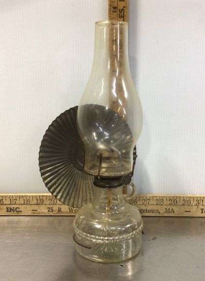 Antique Glass Handle Lamp With Brass Wall Hanger - Sherwood Auctions