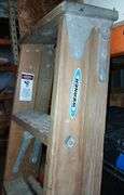Six Foot Wooden Ladder and Step Stool - Sherwood Auctions