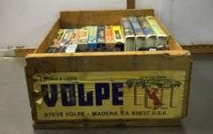 Muscat Crate With VHS Tapes - Sherwood Auctions