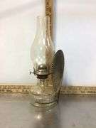 Antique Glass Handle Lamp With Brass Wall Hanger - Sherwood Auctions
