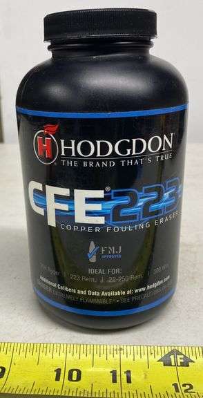 Hodgdon CFE 223 Copper Fouling Eraser Smokeless Powder, 1 lb., Unopened ...