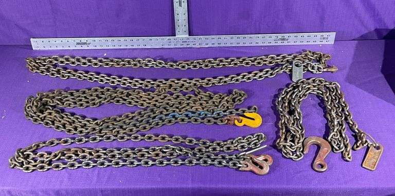 4 Pc. Assorted Lifting Chains - Sherwood Auctions