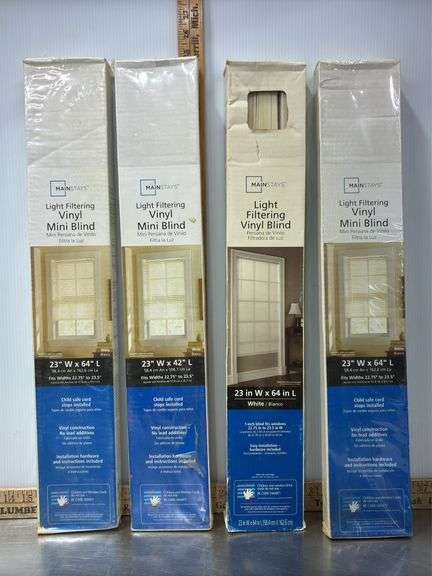 Light Filtering Vinyl Blinds - Sherwood Auctions