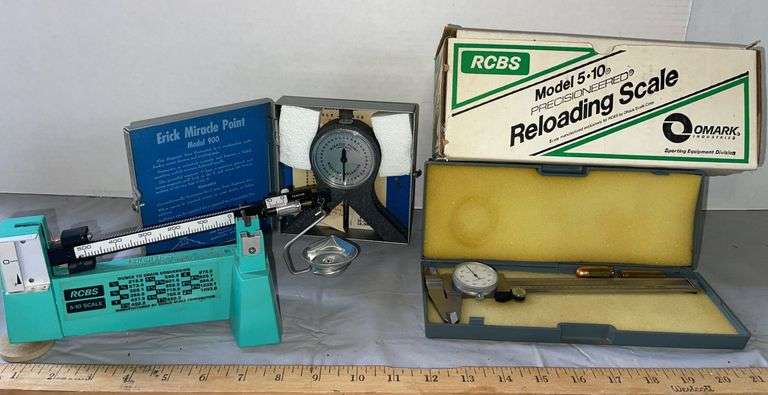 Erick Miracle Point Model 900, RCBS Reloading Scale & 6” Dial Caliper ...