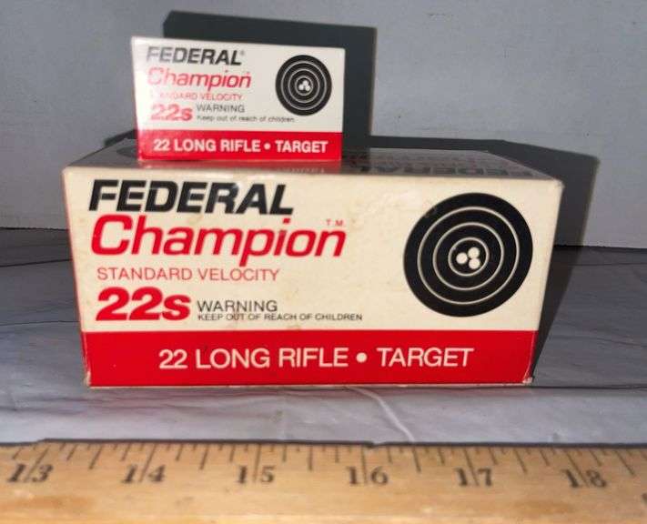 450 Rounds of Federal Champion 22 Long Rifle Cartridges - Sherwood Auctions