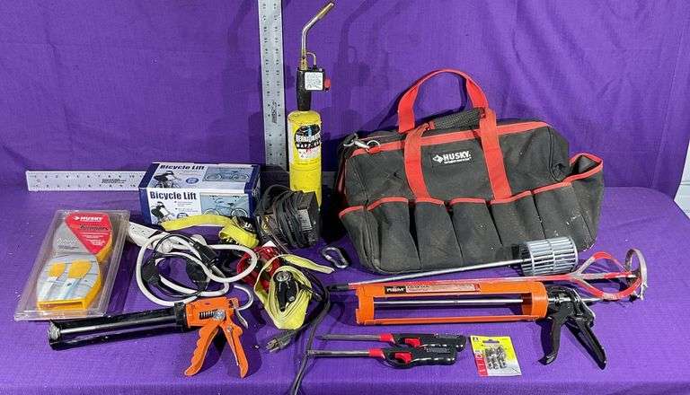 Husky Work Bag, Caulk Guns, Ladder Bumpers, MAP Gas Torch & More ...