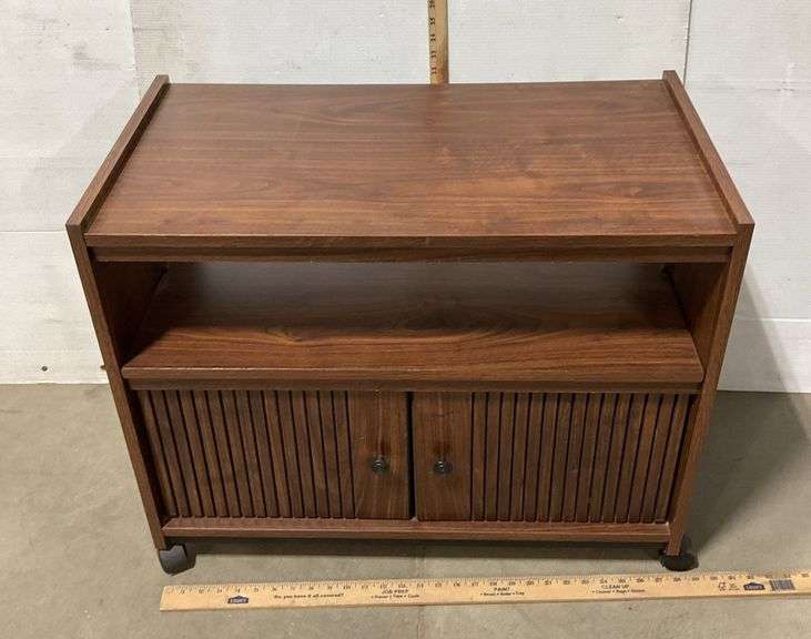 Entertainment Table on Wheels - Sherwood Auctions