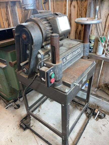 15” Auto Planer w/ Extra Motor that Feeds the Machine Boards- 220 Plug ...