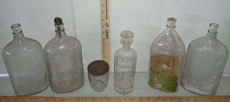 Apocathary Jar & Johnson & Johnson Bottles - Sherwood Auctions