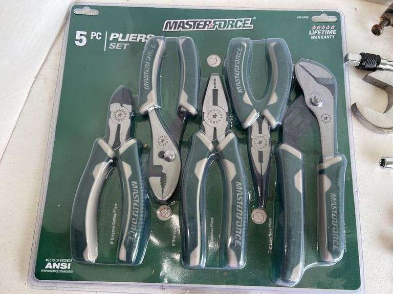 Master Force Plier Set, Quick Release Bars & More - Sherwood Auctions