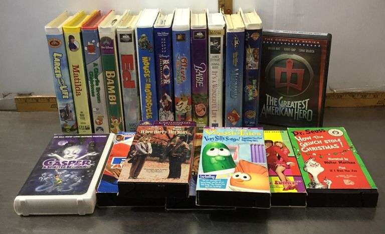 Large Box Of VHS Tapes - Sherwood Auctions