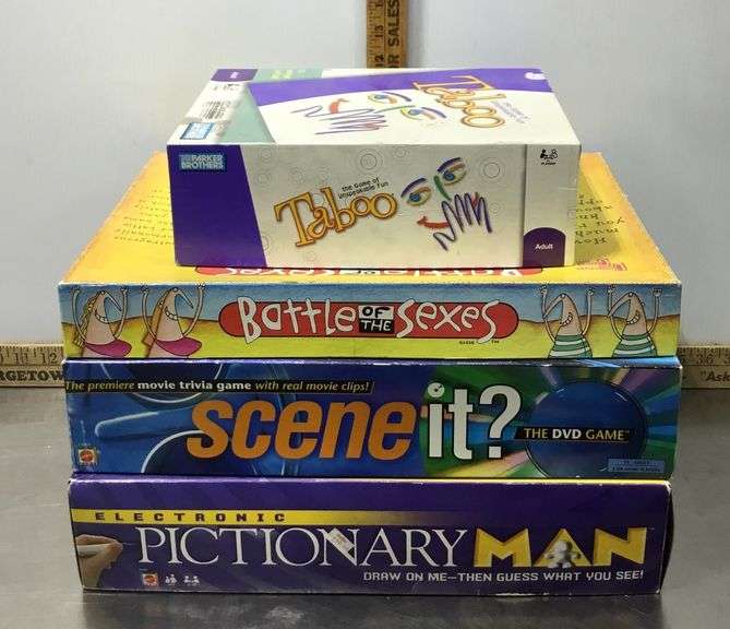 Pictionary, Scene it?, Battle of the Sexes & Taboo - Sherwood Auctions