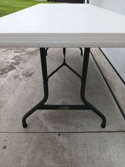 6'×30" Lifetime Table with Folding Legs - Sherwood Auctions