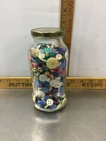 Jar Of Buttons - Sherwood Auctions