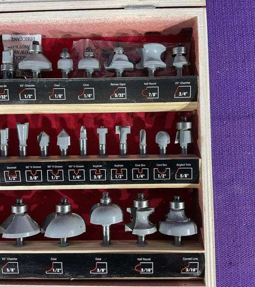 Tool Shop 40 Pc. Router Bit Set - Sherwood Auctions
